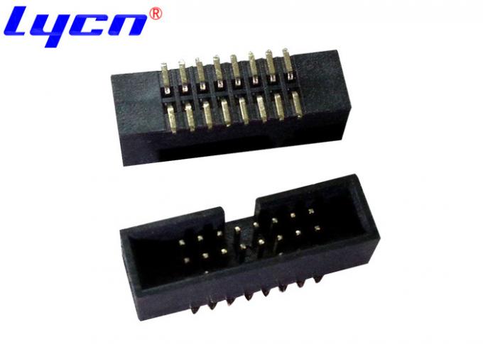 Cable To Board Box Header Connector 2.54mm Pitch PA9T Plating Surface ...